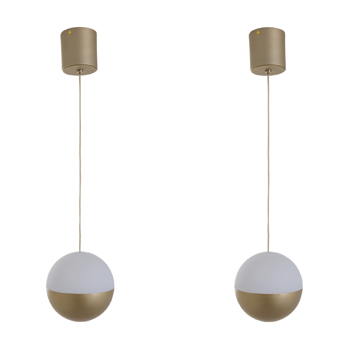 Kit 2 Pendentes LED Metal Acrílico 7w 3000k Moon | Yamamura - Yamamura