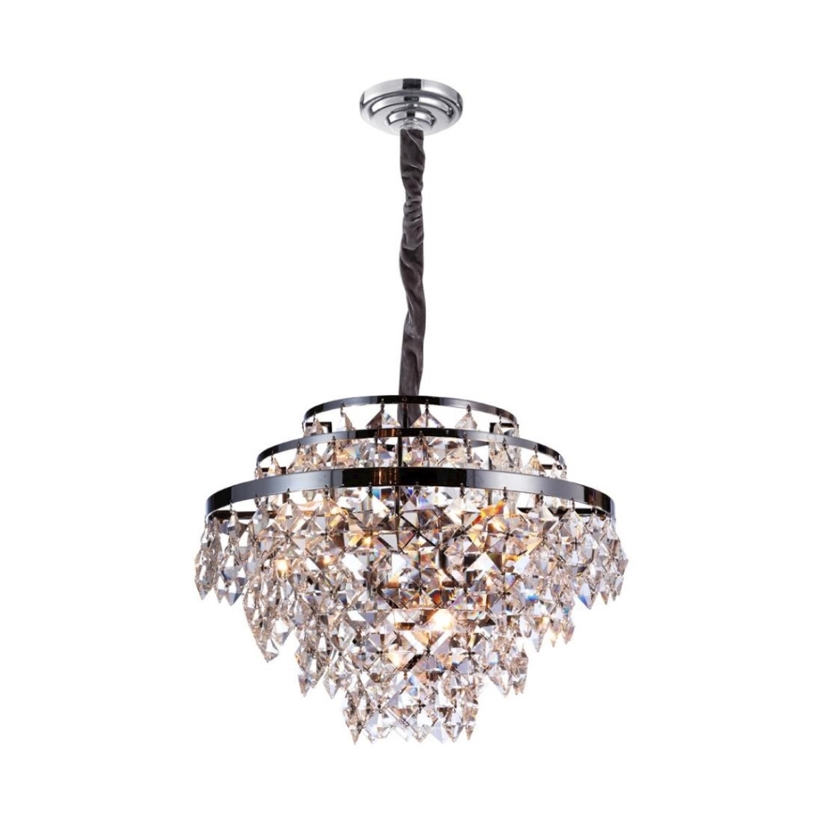 Lustre Metal Cristal Cromado Palace P8784000 - Lustre Metal Cristal ...
